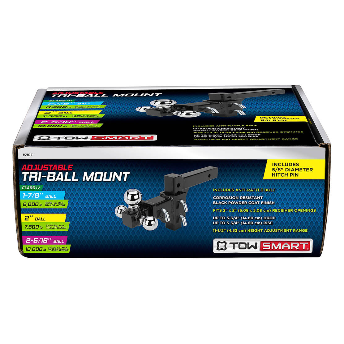 Adjustable Tri-Ball Mount - TowSmart