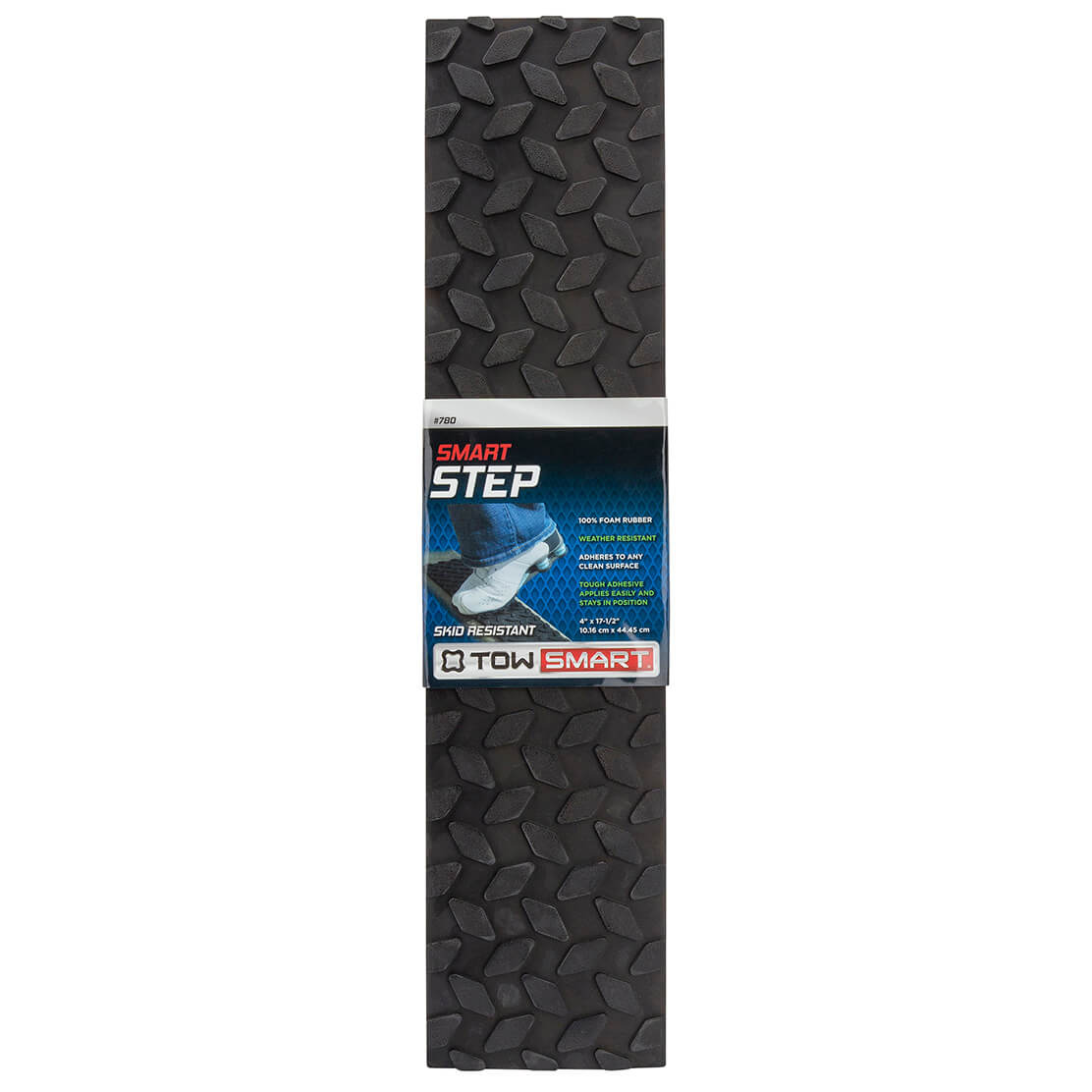 100% EPDM Rubber 4 in. x 17.5 in. SmartStep w/ Adhesive Backing 1 Pk ...