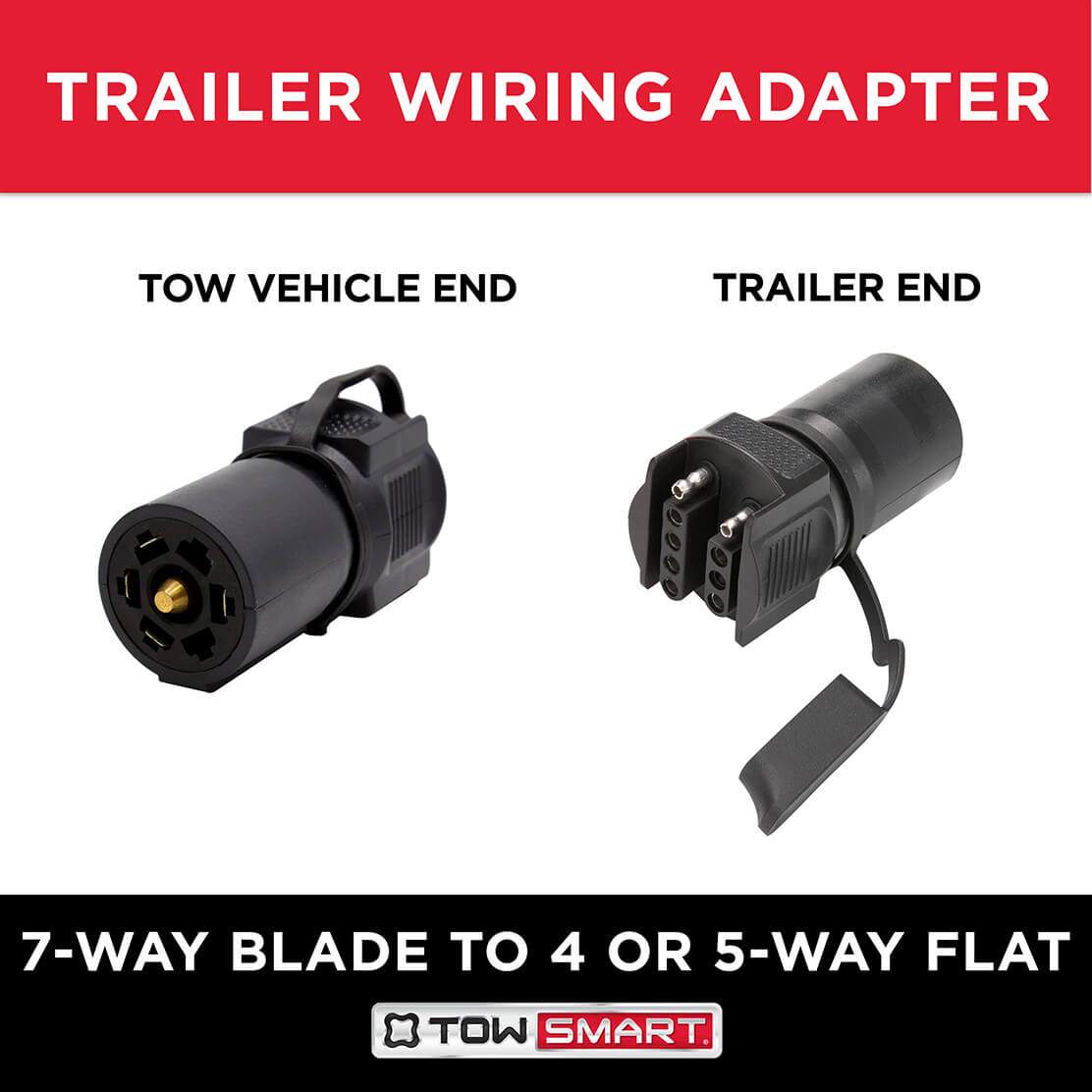 7-Way Blade to 4 or 5-Way Flat Connector - TowSmart